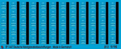 Peddinghaus-Decals 1447 Markings For German Hand Grenades
