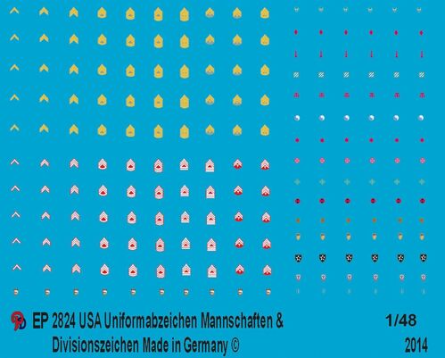 Peddinghaus-Decals 2824 USA Uniform Markings And Division Markings