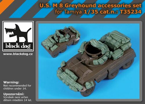 Black Dog T35234 U.S. M 8 Greyhound accessories set for Tamiya