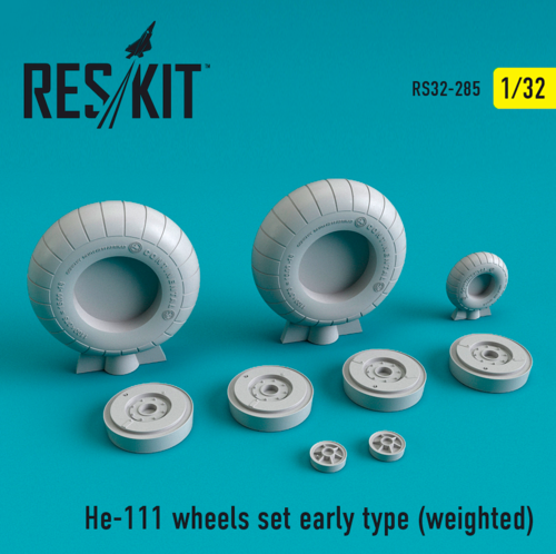 DISCONTINUED RES/KIT 32-0285 He-111 wheels set early type weighted