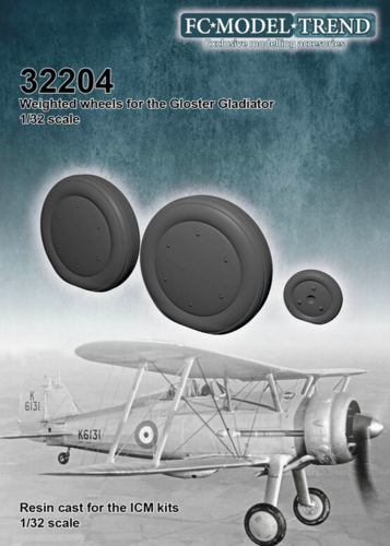 FC ModelTrend 32204 Gloster Gladiator weighted wheels