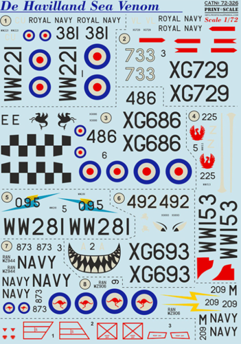 Print Scale 72-326 De Hevilland Sea Venom