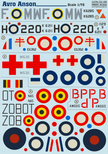Print Scale 72-156 Avro Anson