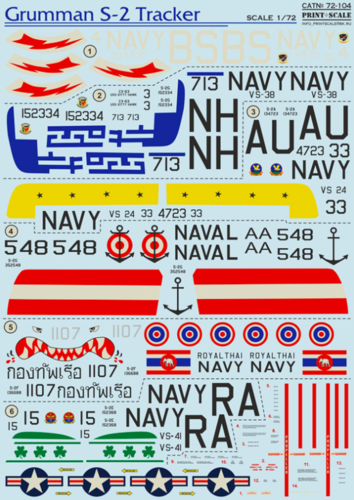 Print Scale 72-104 Grumman S-2 Tracker