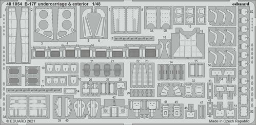 Eduard 481054 B-17F undercarriage & exterior HKM