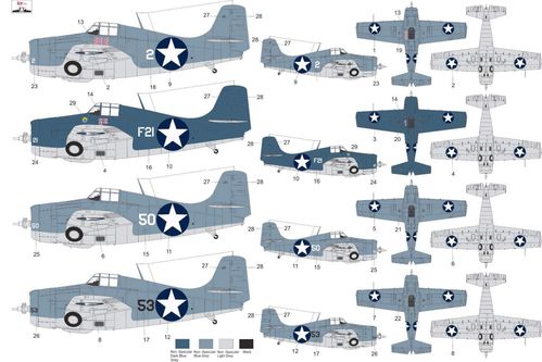 Ropos Models MNFDL48034 Grumman F4F-4 Wildcat - USMC aces over Guadalcanal