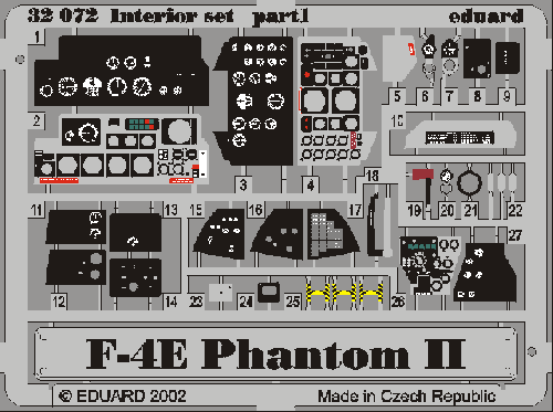 Eduard 32503 F-4E interior TAMIYA