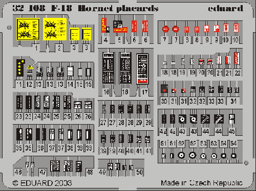 Eduard 32508 F-18 placards
