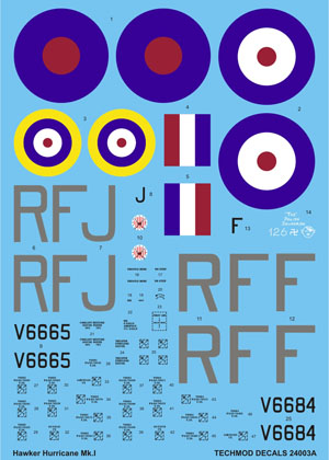Techmod 24003 Hawker Hurricane Mk I