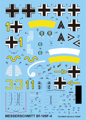 Techmod 72008 Messerschmitt Bf 109F-4