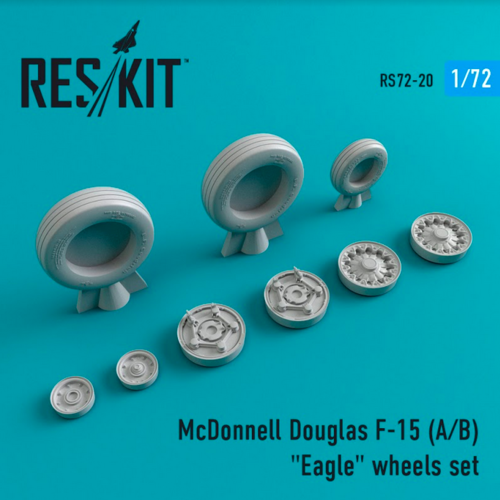 DISCONTINUED RES/KIT 72-0020 McDonnell Douglas F-15 (A/B) "Eagle" wheels set