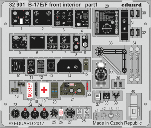 Eduard 32901 B-17E/F front interior HKM 01E04a