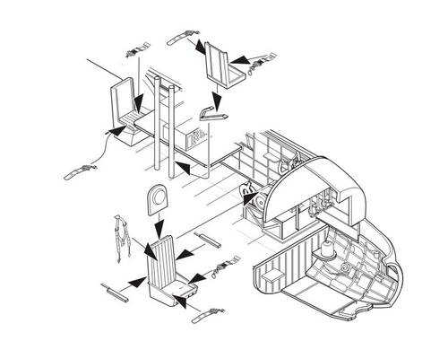 CMK Q72206 Lancaster Mk. I/II/III - Seats 1/72 for Airfix/Hasegawa kit