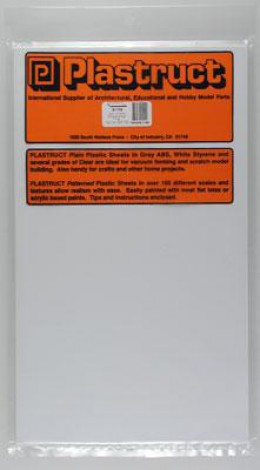 Plastruct 91102 PŁYTA 175mm x 0.5mm x 300mm biała 1szt / 1 piece