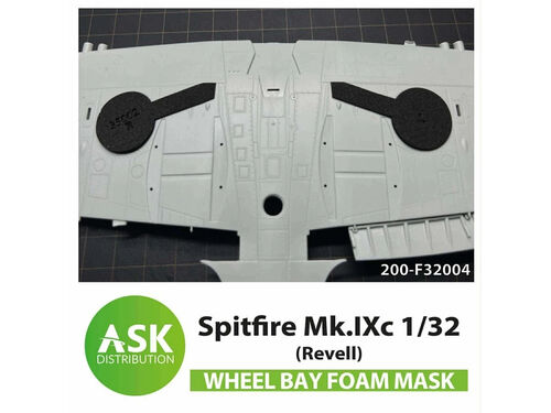 Art Scale Kit F32004 Supermarine Spitfire Mk.IXc - Wheel Bay Foam Mask (for Revell Kits)