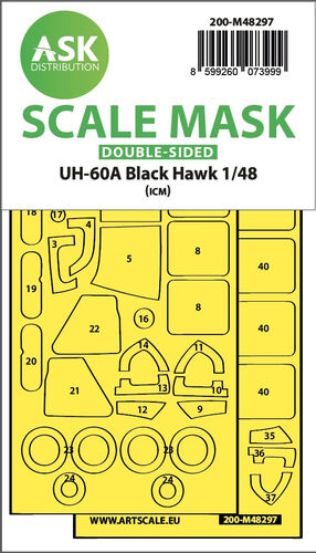 Art Scale Kit M48297 UH-60A Black Hawk Double-Sided Express Fit Mask For ICM
