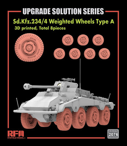 Rye Field Model RM-2076 Sd.Kfz.234/4 - 3D Printed Wheels Type A (8 pcs)