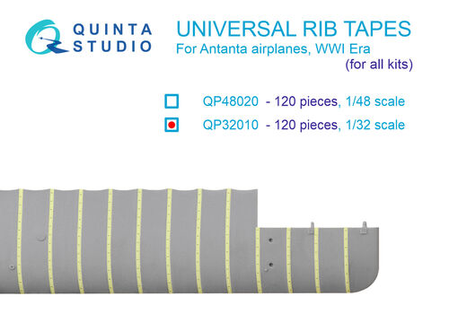 Quinta Studio QP32010 Universal Rib Tapes for Antanta - WWI / Post-WWI Era (for all kits)
