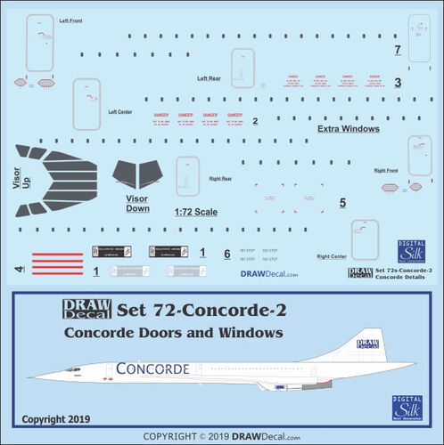 Draw Decal 72-CONCORDE-02 Concorde - Doors and Windows