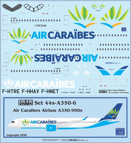 Draw Decal 44-A350-06 Airbus A350-900 - Air Caraibes