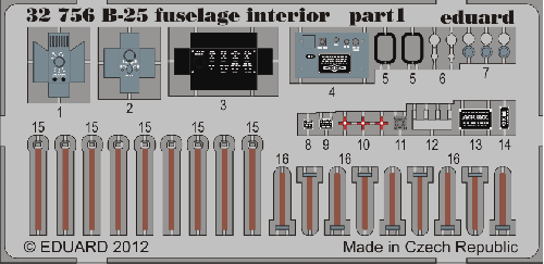 Eduard 32756 B-25 fuselage interior HK MODELS