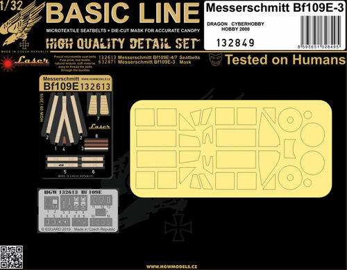 HGW Models 132849 Messerschmitt Bf-109 E - Basic Line (for Dragon / Cyber Hobby and Hobby 2000 kits)