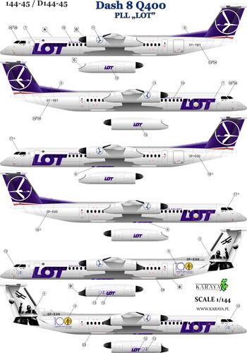 KARAYA D144-45 Dash 8 Q400 PLL 'LOT'