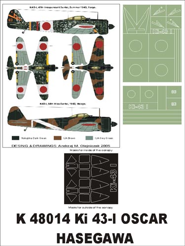 Montex K48014 Ki-43 I Oscar Hasegawa