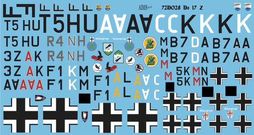 Aims 72D028 Dornier Do-17 Z Decals