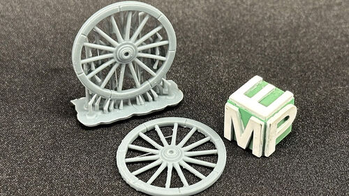 EMP3D 35041059 Wooden Wheels (Size In Reality - 80cm) - 14 Spokes - 4 Pieces