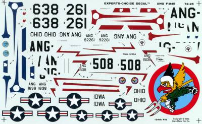Experts-Choice Decal 7228 Republic F-84 E - Air National Guard (4 schemes)