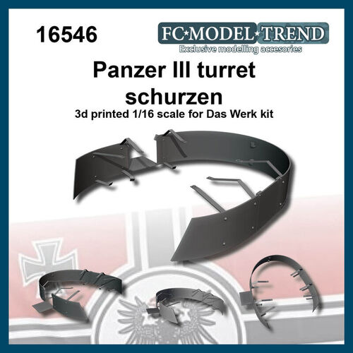 FC ModelTrend 16546 Panzer III Turrent Schurzen (For Das Werk Kit)