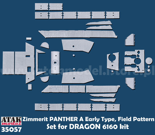 Atak Model 35057 Zimmerit Panther A Early - Field Pattern (for Dragon 6160 kit.