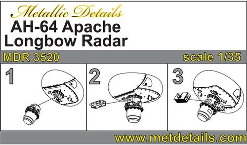Metallic Details MDR3520 Boeing AH-64 Apache Longbow Radar (designed to be used with Academy kits)