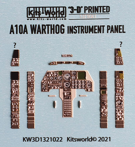 Kits World 3D1321022 Fairchild A-10A Thunderbolt II Warthog 3D Full colour Instrument Panel (for Trumpeter 02214 kit)