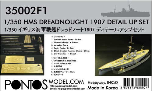Pontos Model 35002F1 HMS Dreadnought Detail Up Set (for Zvezda)