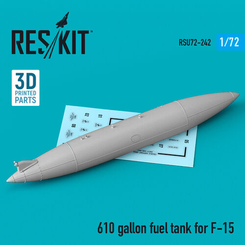 RES/KIT U72-0242 610 Gallon Fuel Tank For F-15 (1 pcs) (3D Printing)
