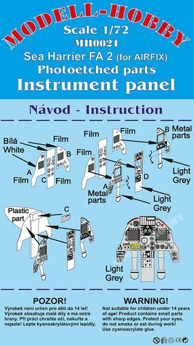 MH Models K72921 Sea Harrier FA.2 Photoetched parts instrument panel for Airfix ex Modell-Hobby
