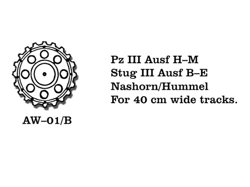 FriulModel AW-001B Pz III Ausf H-M, Stug III Ausf B-E, Nashorn/Hummel