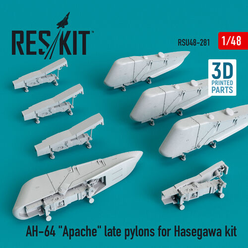 RES/KIT U48-0281 AH-64 "Apache" late pylons for Hasegawa kit