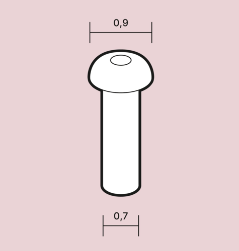 scalecars.online R047 Rivets 0,9 mm round head