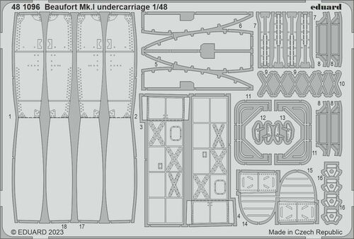 Eduard 481096 Beaufort Mk.I undercarriage ICM