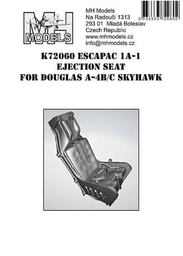 MH Models K72060 ESCAPAC 1A-1 Ejection Seat for Douglas A-4B/C Skyhawk