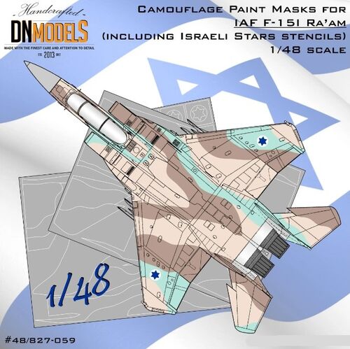 DN Models 48-827-059 F-15i Ra’am Camouflage Paint Masks And IAF Star Stencils Set