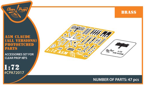 Clear Prop Models A72017 A5M Claude (all versions) PE parts for CP kits CP720016/CP72008/CP72009/CP72010