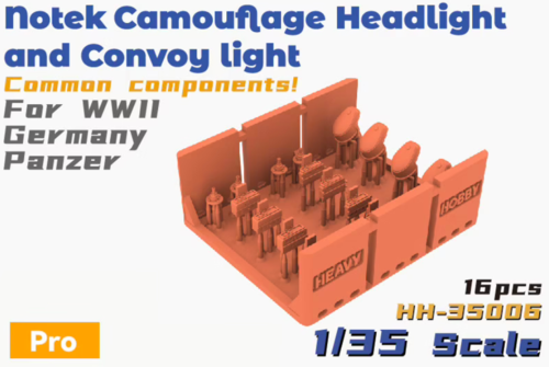 Heavy Hobby HH-35006 Notek Camouflage Headlight and Convoy Light Common Components For WWII Germany Panzer