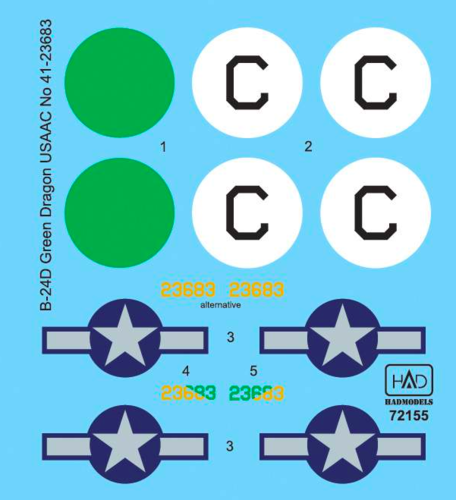 HAD Models 72155 B-24D Green Dragon USAF
