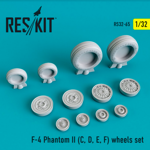 DISCONTINUED RES/KIT 32-0065 F-4 Phantom II C, D, E, F wheels set