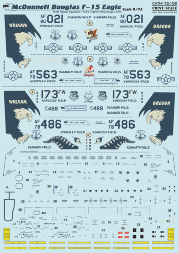 Print Scale 72-158 McDonnell Douglas F-15 Eagle