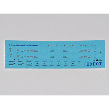 FOXBOT 48-045 Stencils for Missile R-73 (AA-11 Archer) and APU-73 Pylon